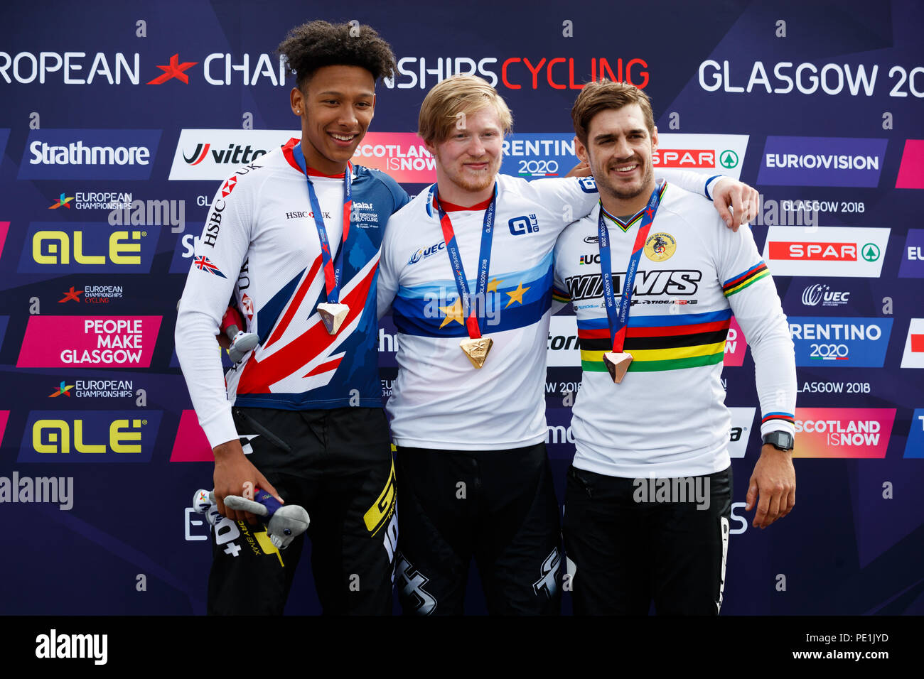Great Britain's gold medalist Kyle Evans (right) and Great Britain's ...