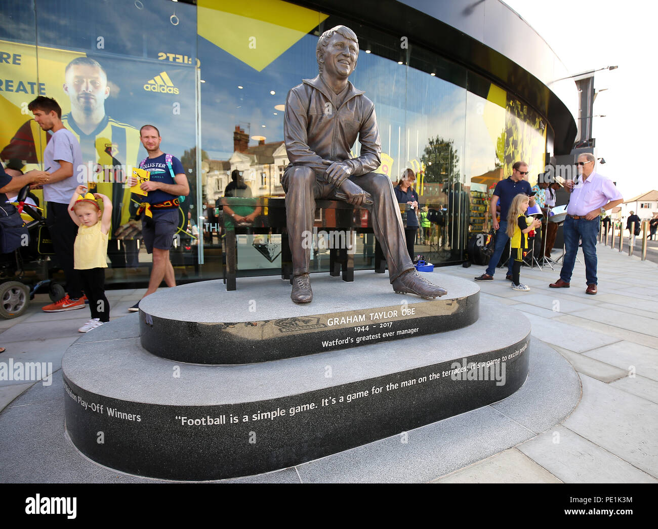 The statue of Graham Taylor OBE outside the ground before the Premier ...