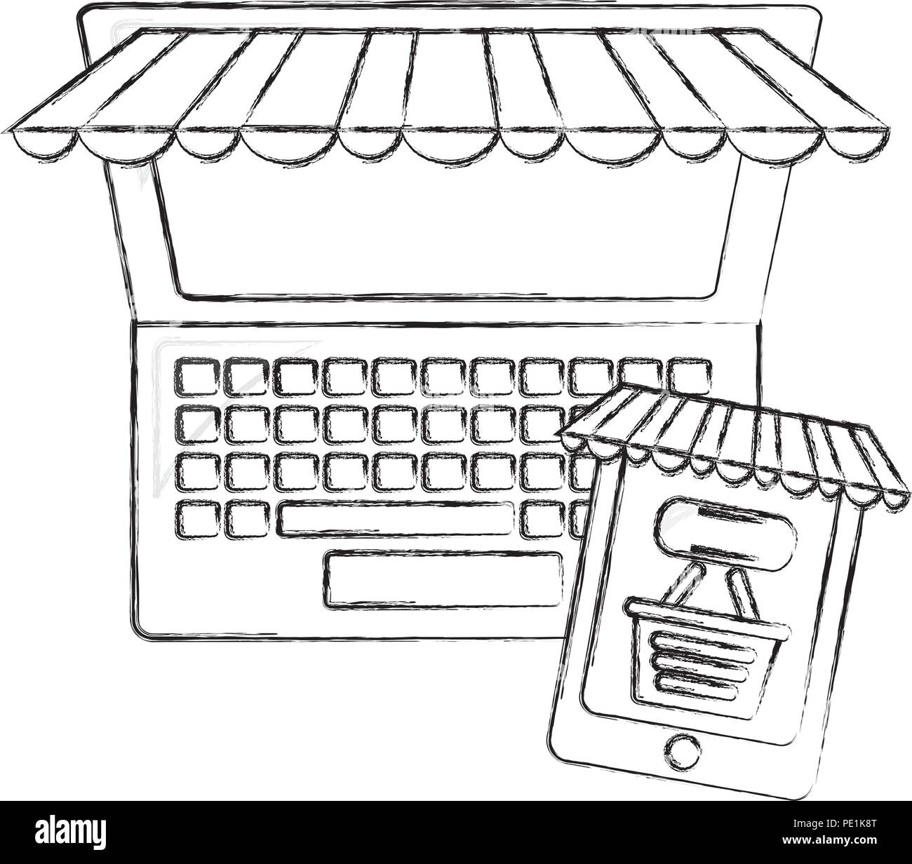 Click and delivery Black and White Stock Photos & Images - Alamy