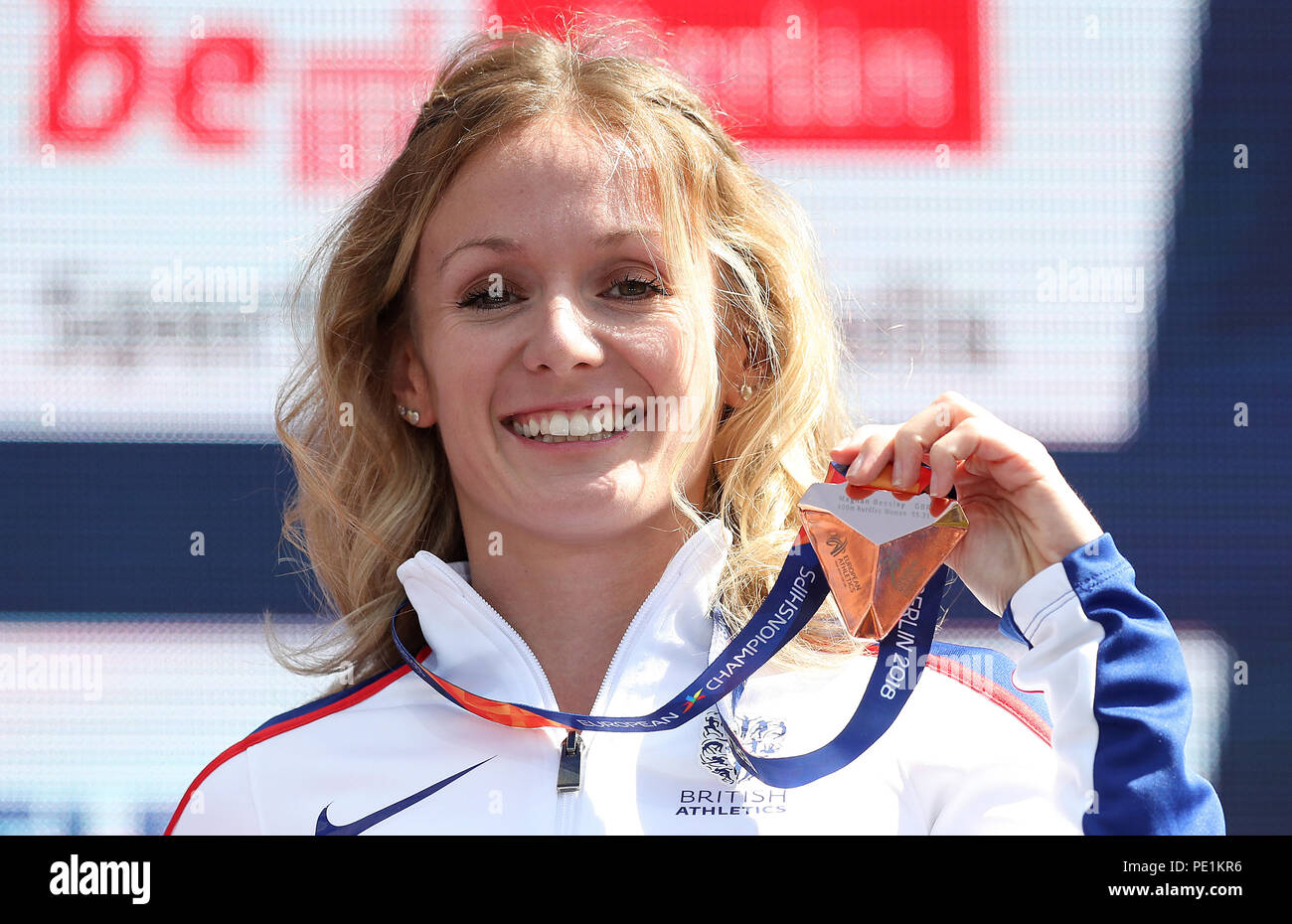Great Britain's Megan Beesley holds her medal after taking Bronze in ...