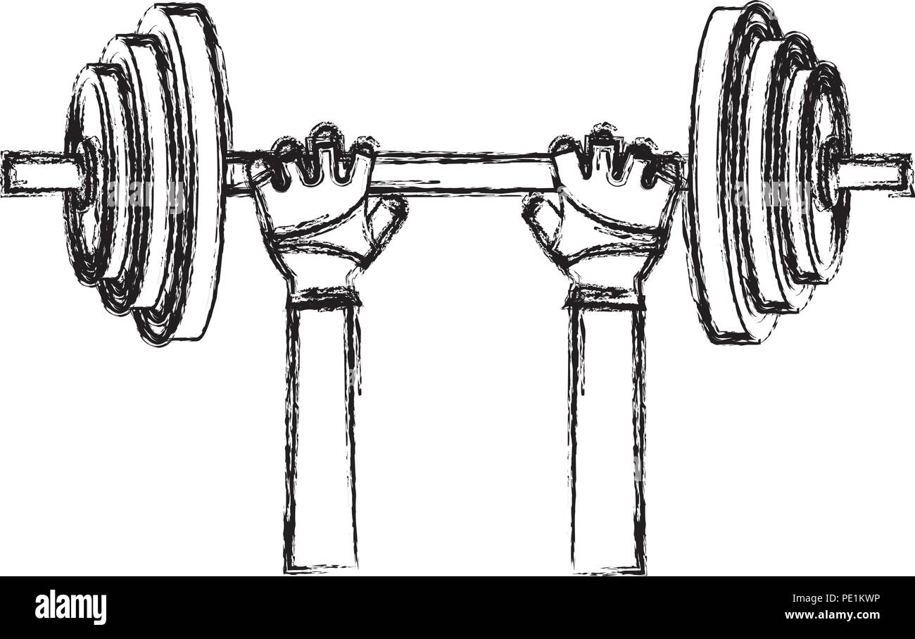 Human hands lifting barbell Cut Out Stock Images & Pictures - Alamy