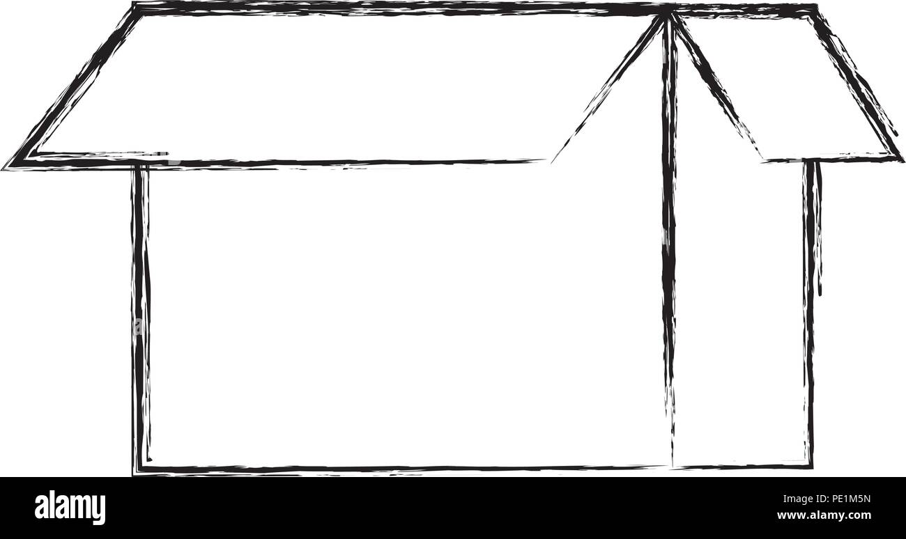 open cardboard box package empty vector illustration hand drawing Stock ...