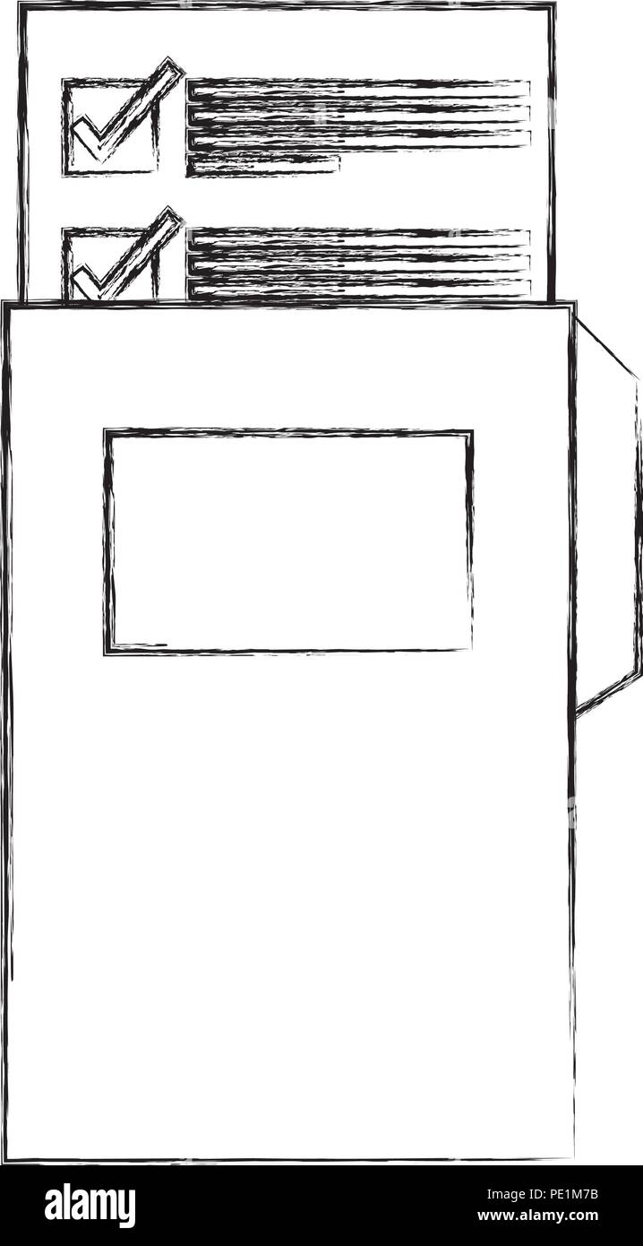 business office folder paper report document vector illustration hand ...