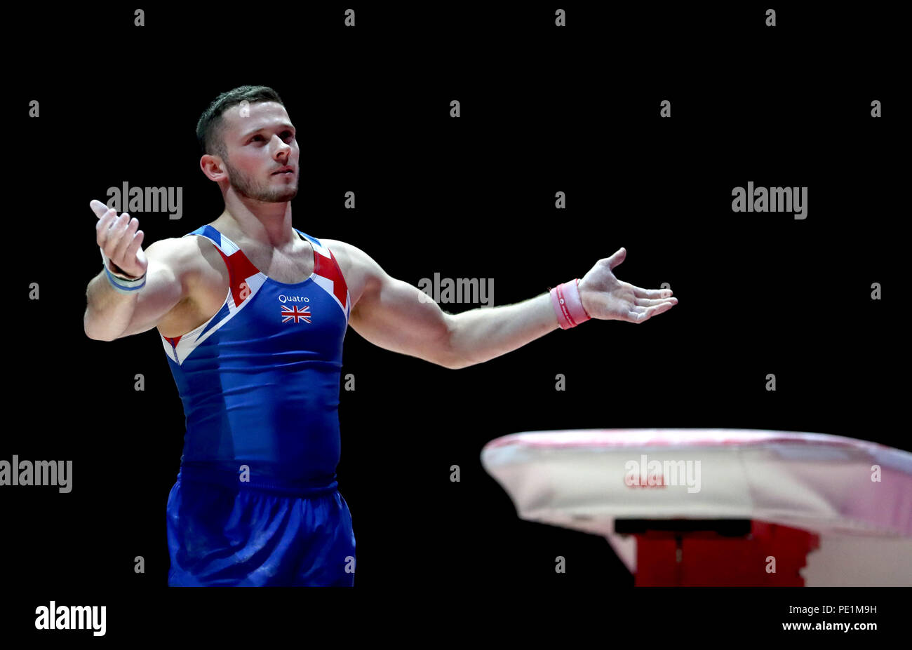 Great Britain's Dominick Cunningham after competing in the vault ...