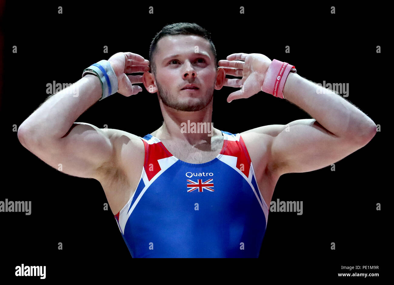 Great Britain's Dominick Cunningham after competing in the vault ...