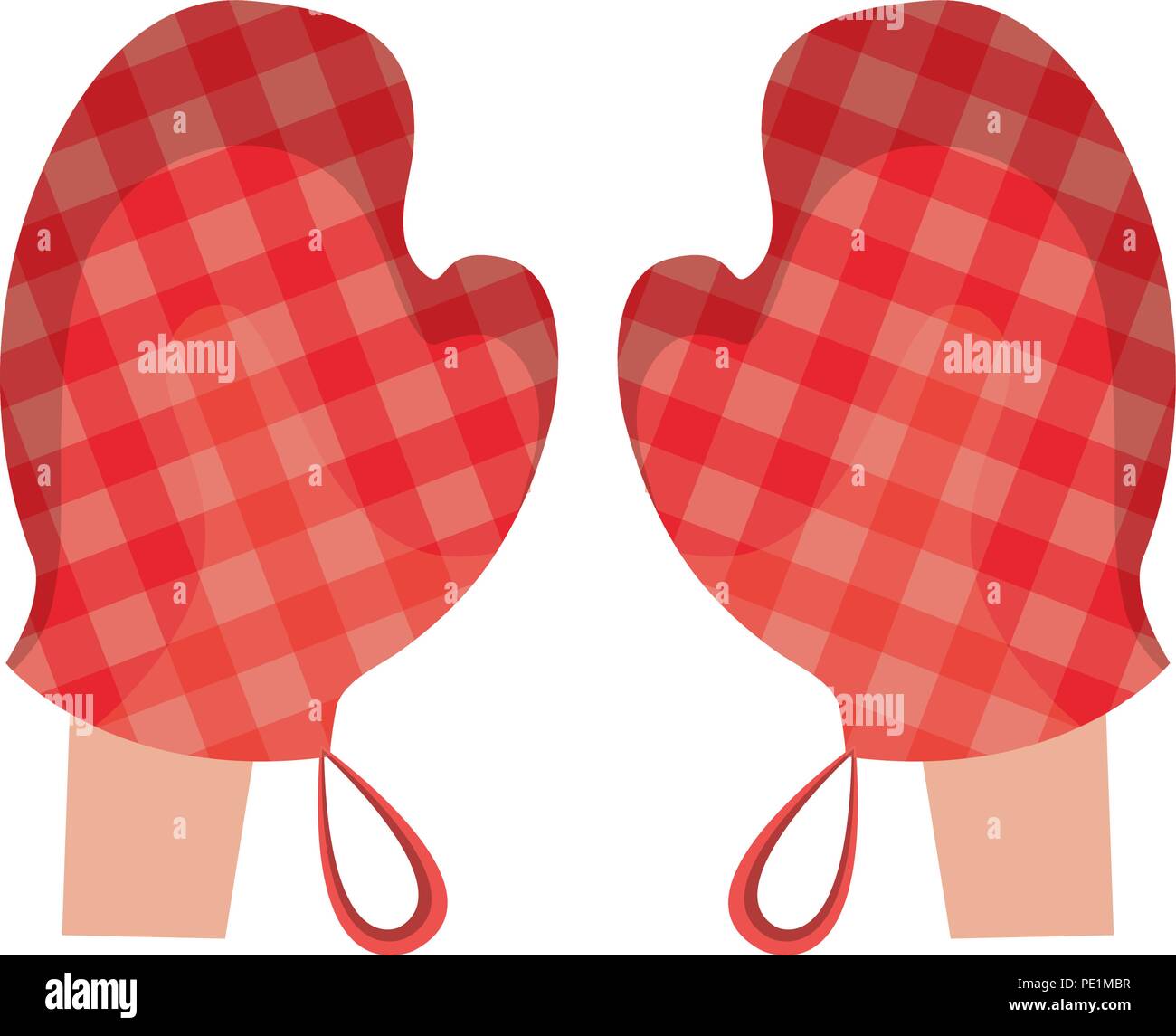 hands with gloves kitchen vector illustration design Stock Vector Image ...