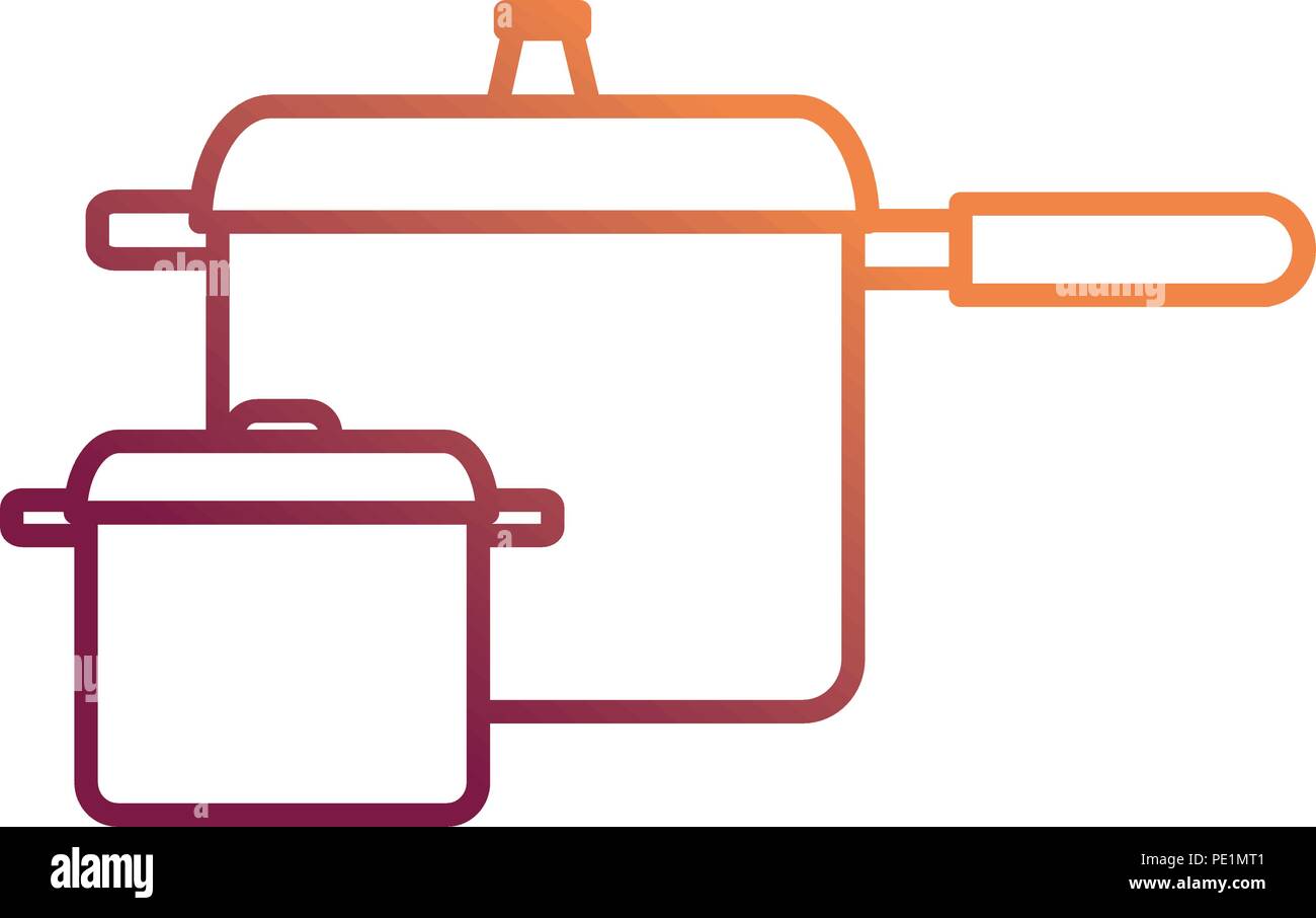 Two pots Stock Vector Images - Alamy