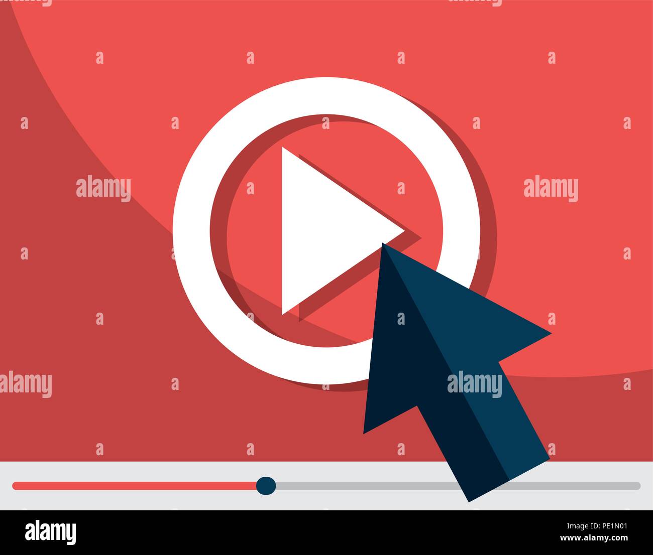 media player interface with cursor Stock Vector Image & Art - Alamy