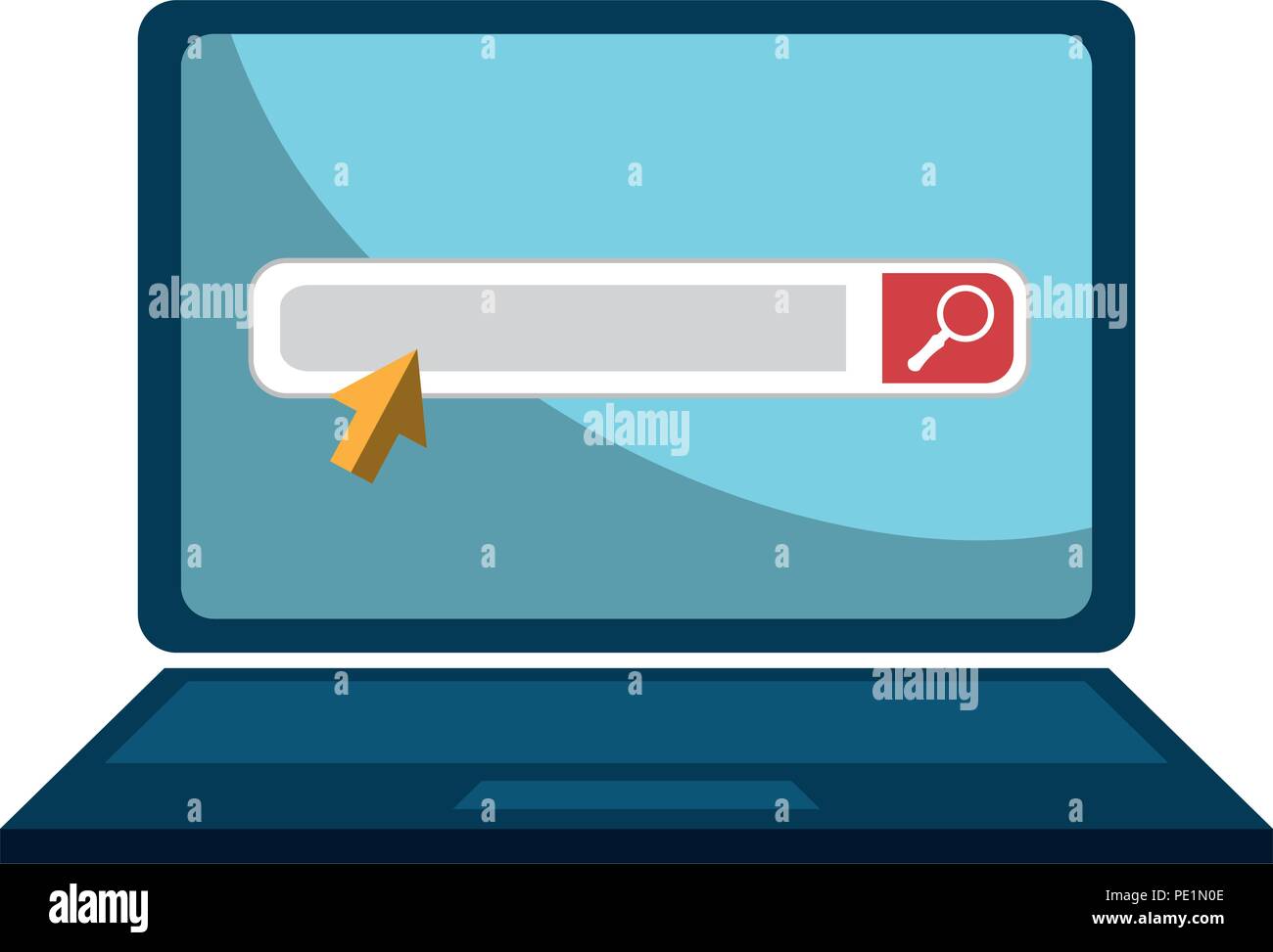 computer laptop with search bar Stock Vector Image & Art - Alamy