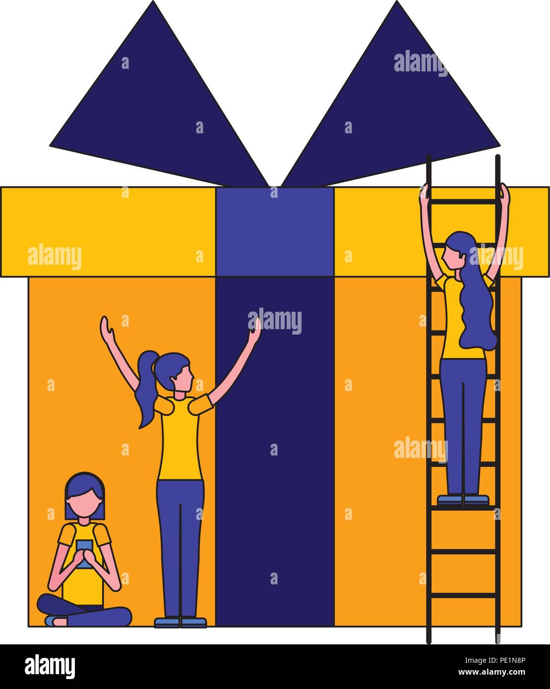 Box stairs Stock Vector Images - Alamy