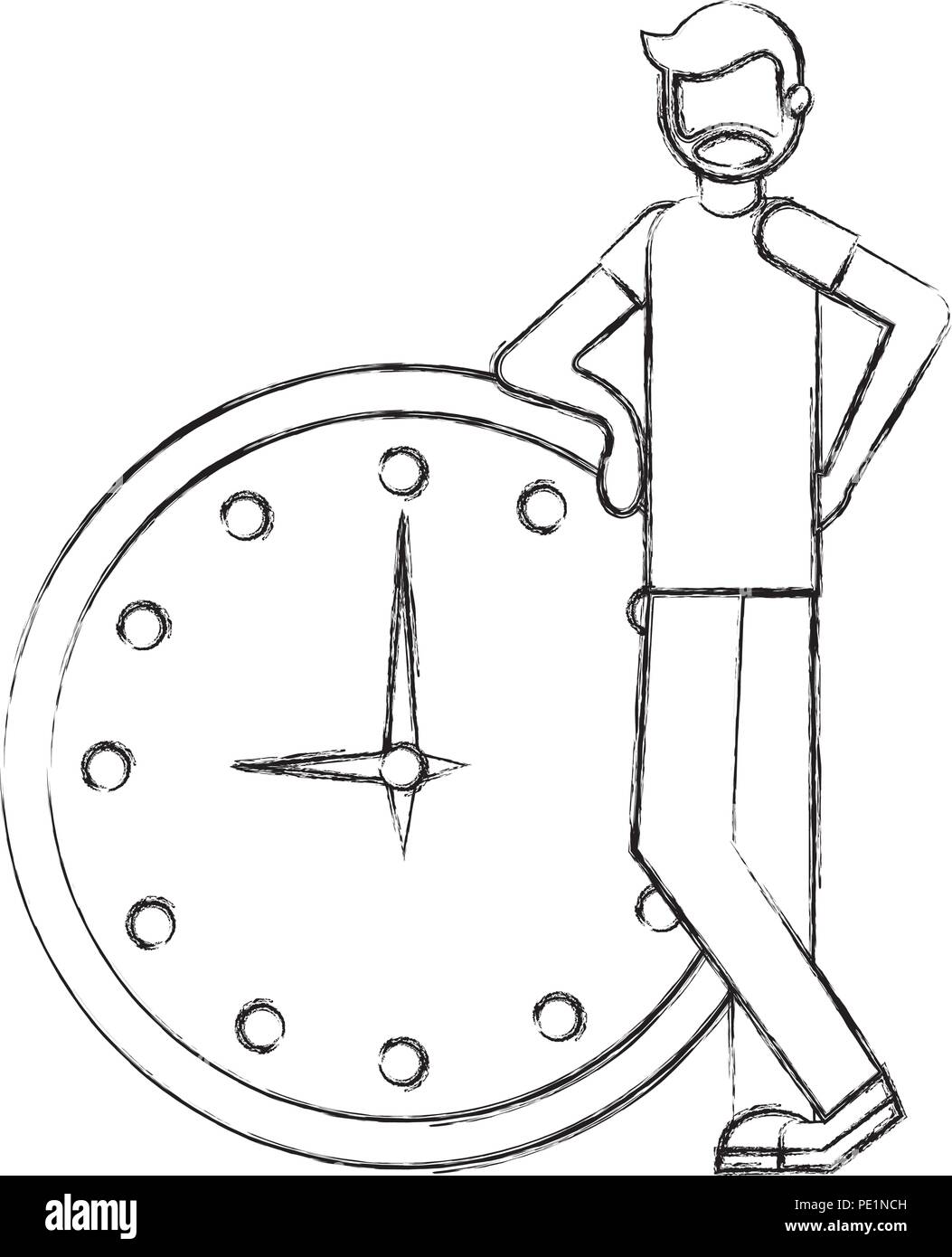 Big Clock Man High Resolution Stock Photography and Images - Alamy