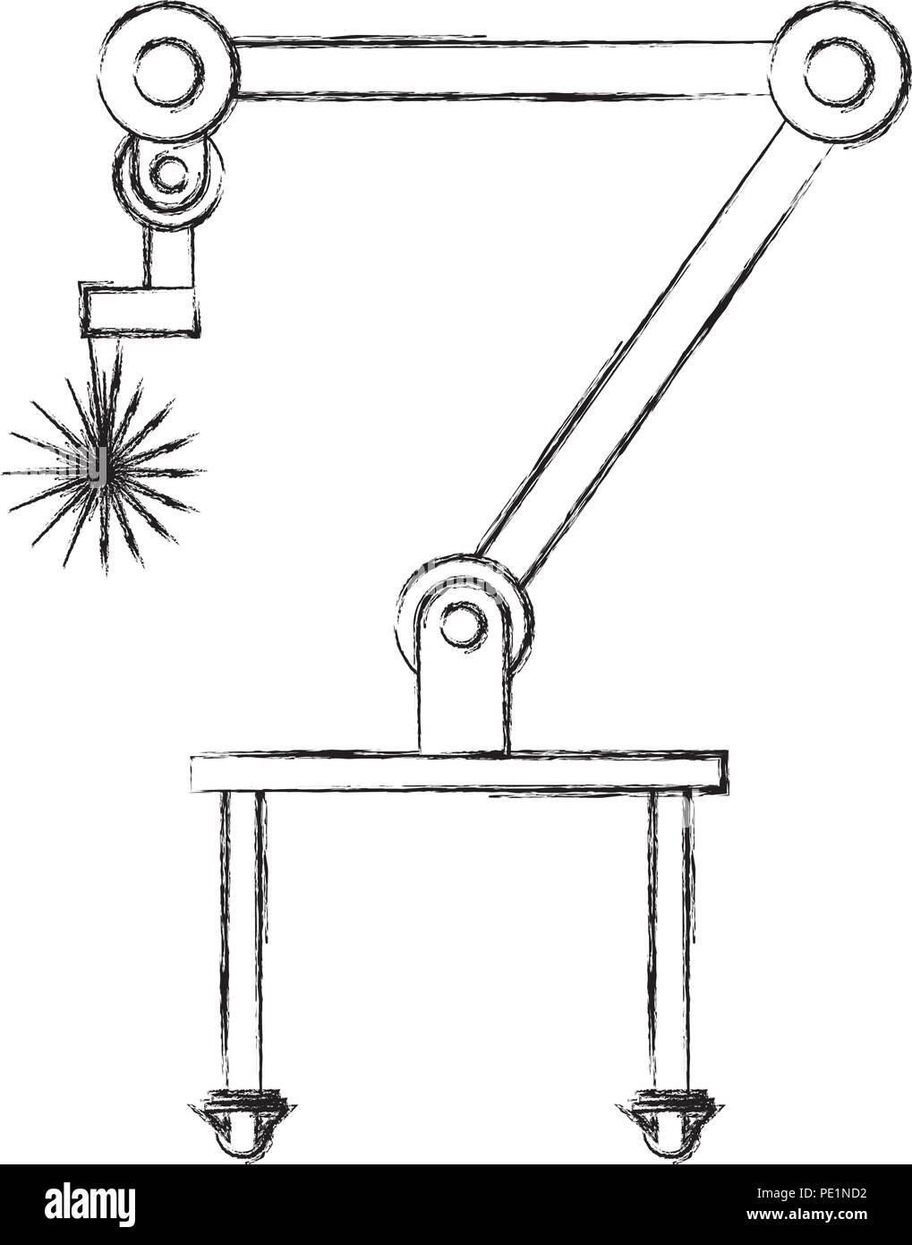 Robot arm drawing Black and White Stock Photos & Images - Alamy