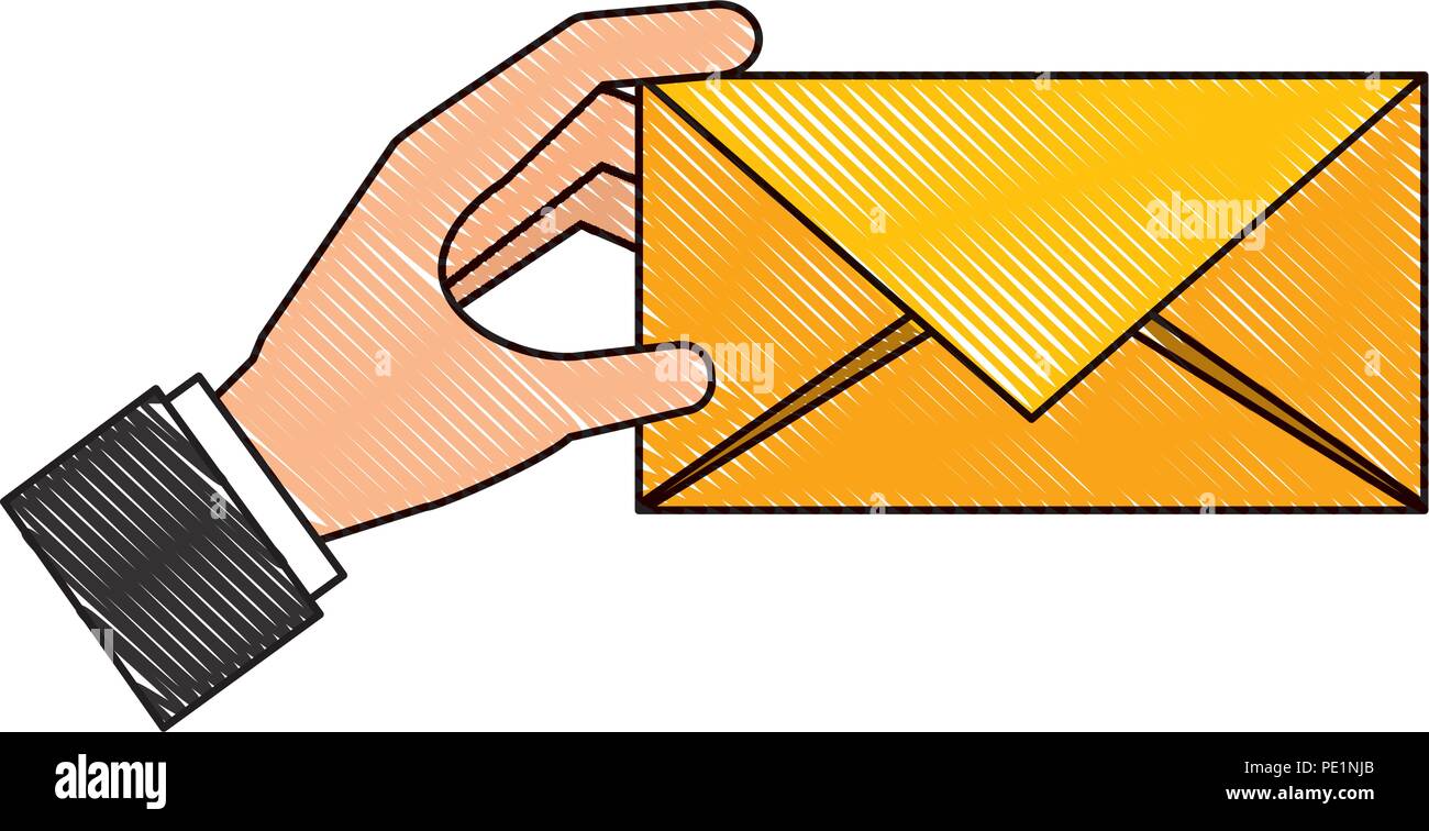 Post envelope hand man Stock Vector Images - Alamy