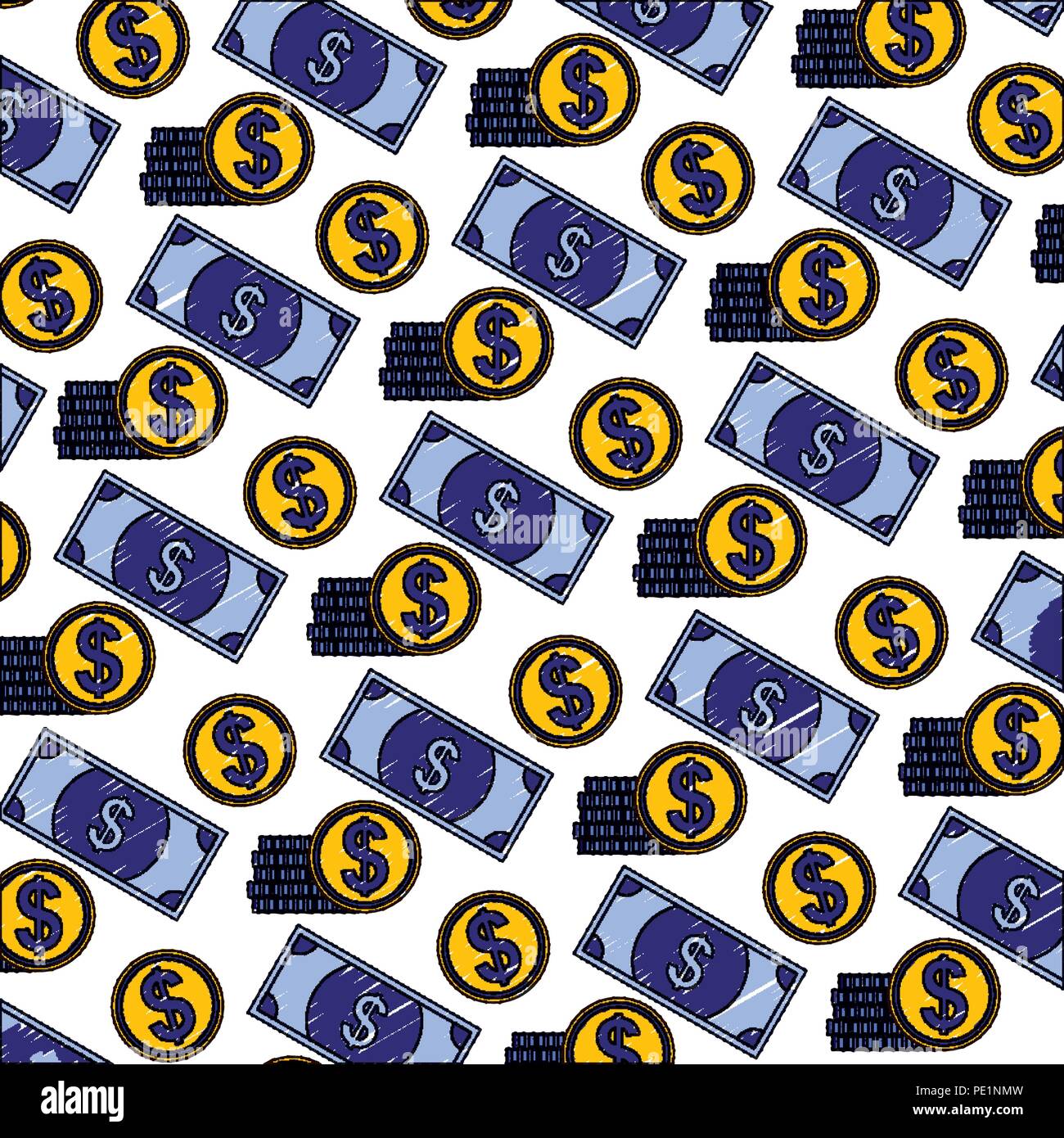 Hundred dollar bill coins Stock Vector Images - Alamy