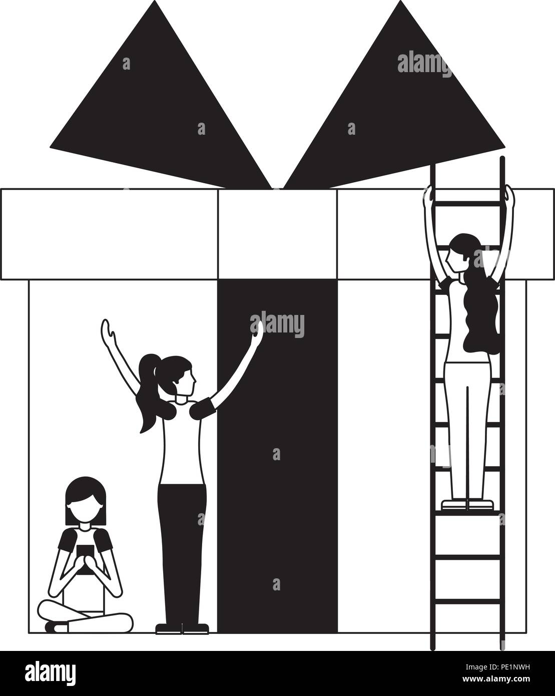 Box stairs Stock Vector Images - Alamy