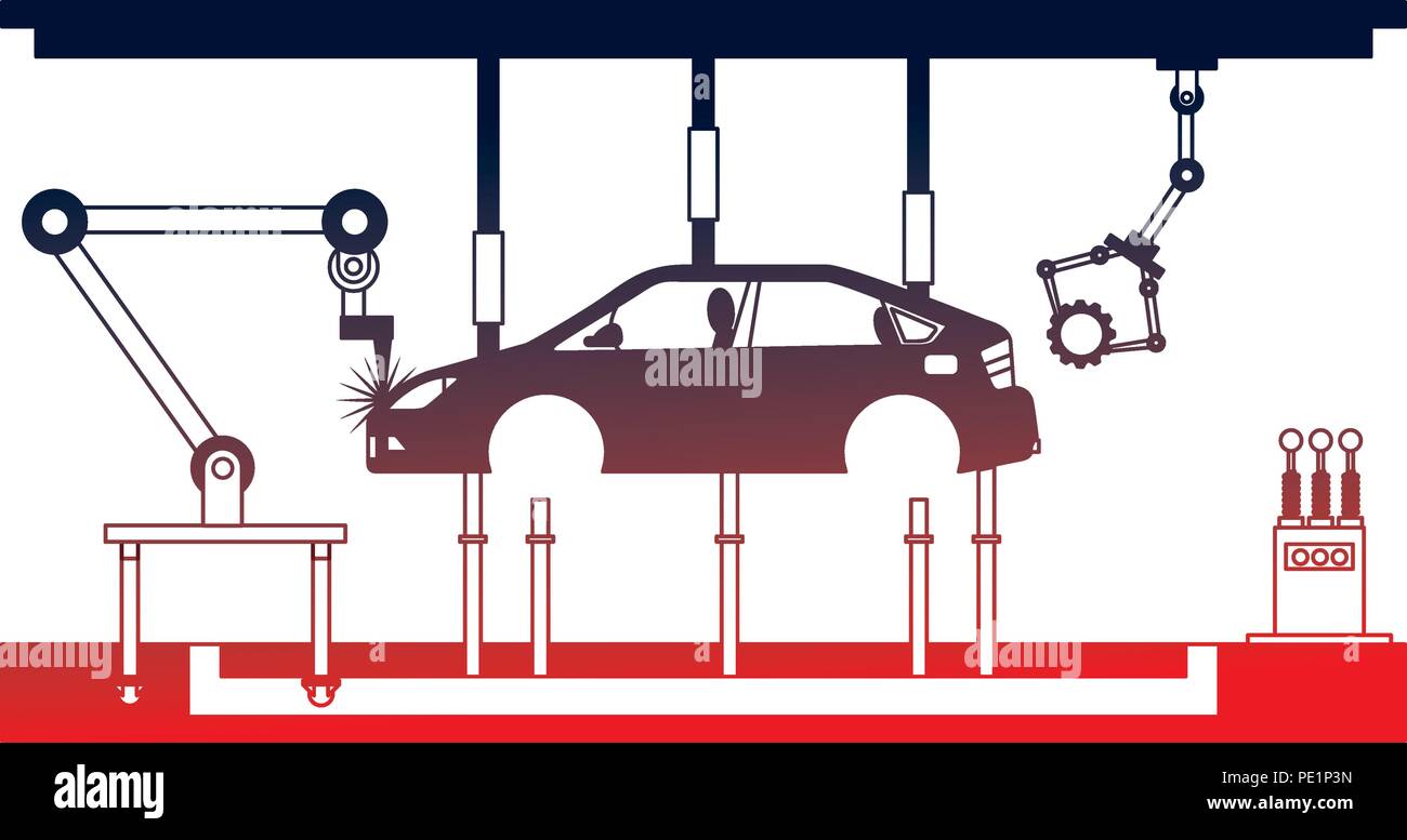 Assembling car Stock Vector Images - Alamy