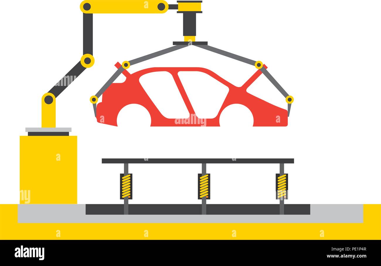 body of car on the assembly line the conveyor at the factory Stock ...
