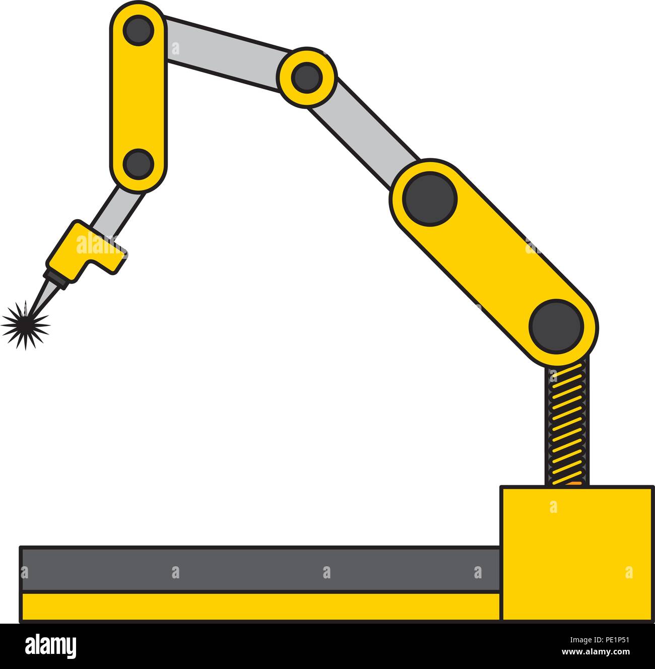 robotic arm mechanical industrial manipulator technology image Stock Vector Image & Art - Alamy