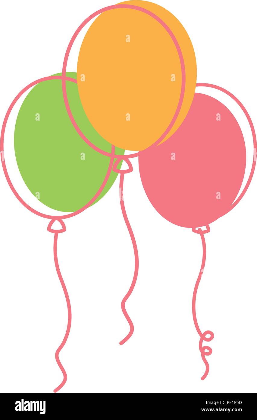 birthday balloons party decoration celebration image design Stock ...