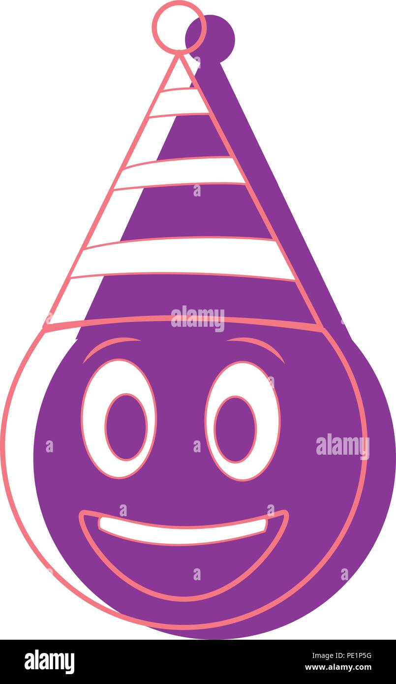 birthday emoji face with party hat image design Stock Vector Image ...