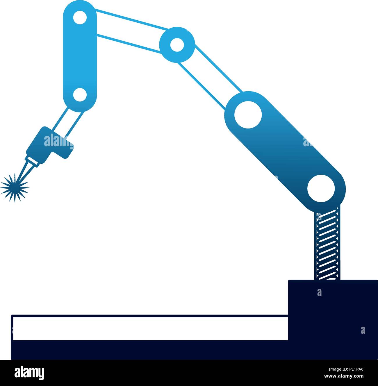 robotic arm mechanical industrial manipulator technology image design Stock Vector Image & Art ...