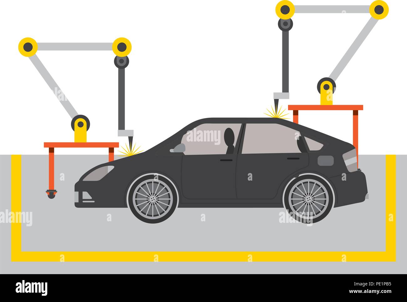 Assembling car Stock Vector Images - Alamy