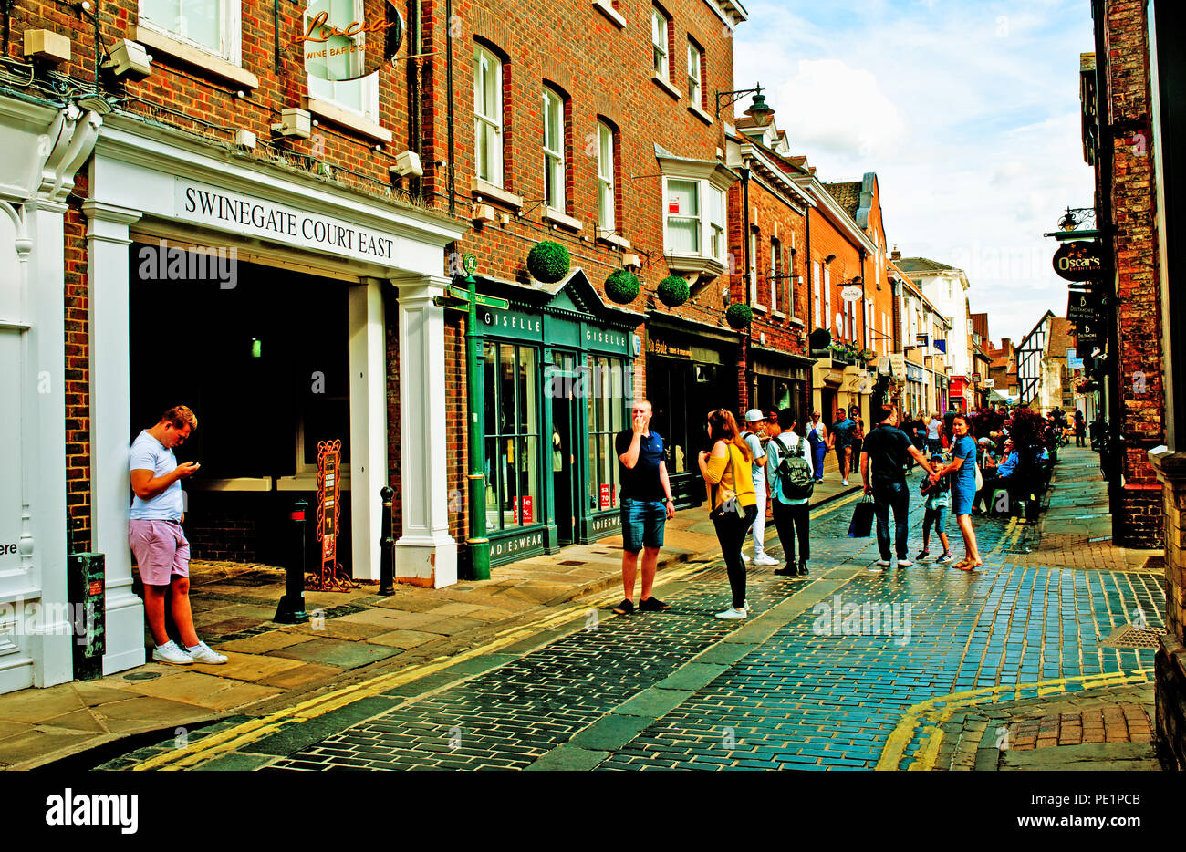Swinegate, York, England Stock Photo - Alamy
