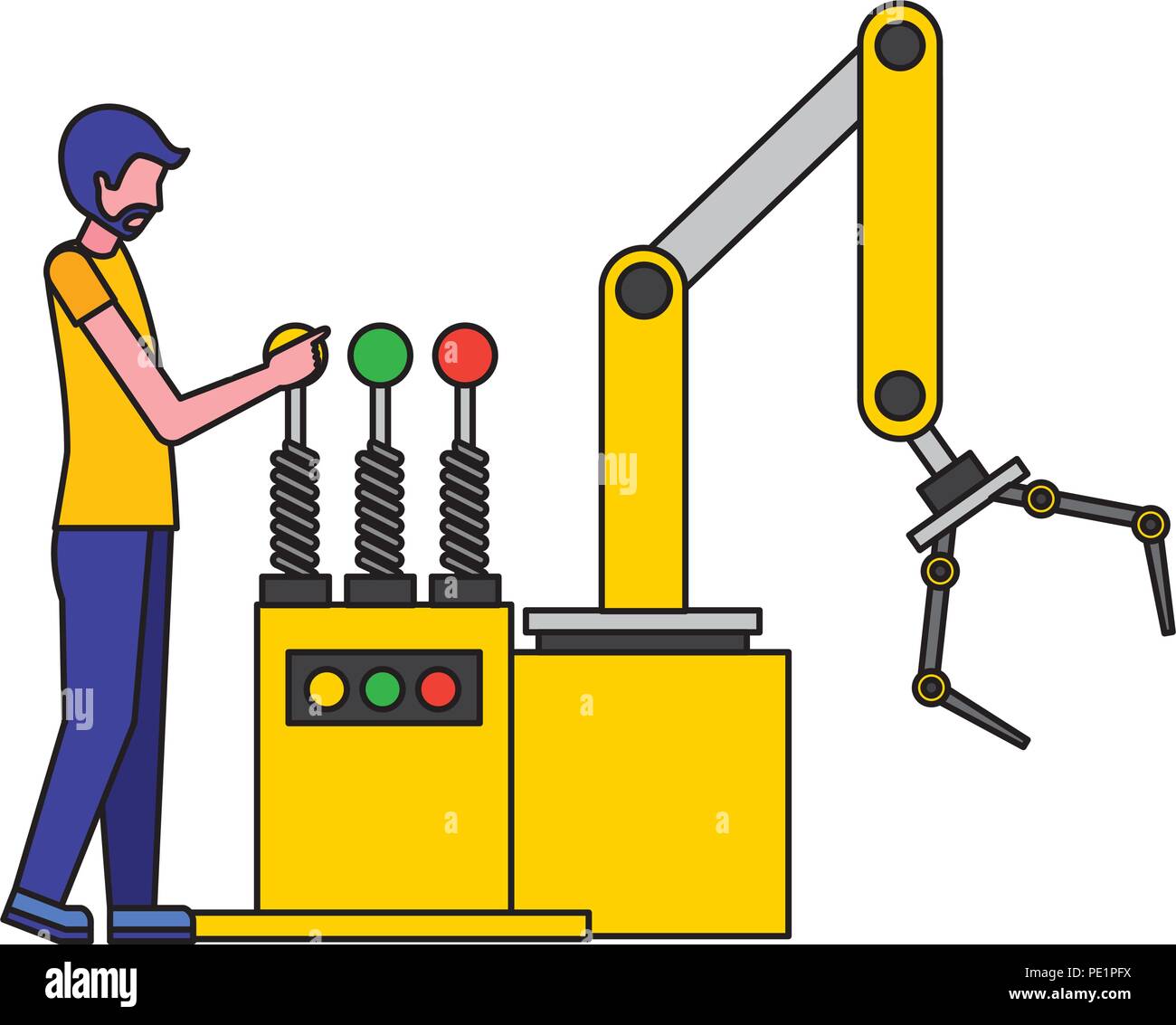 Robotized engineer Stock Vector Images - Alamy
