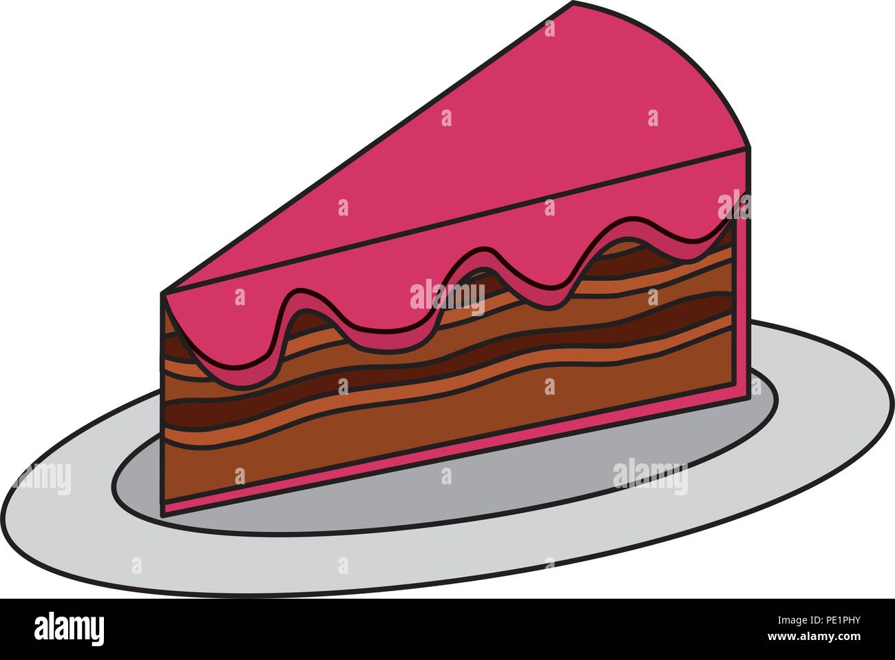 sweet cake slice isolated icon Stock Vector Image & Art - Alamy