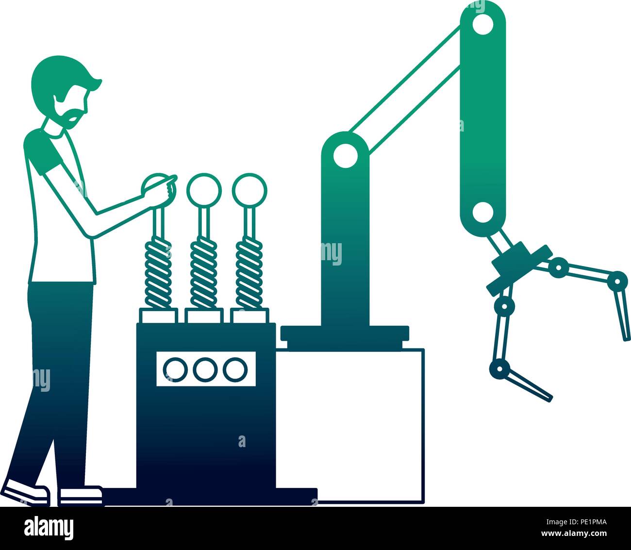 Man engine robot Stock Vector Images - Alamy