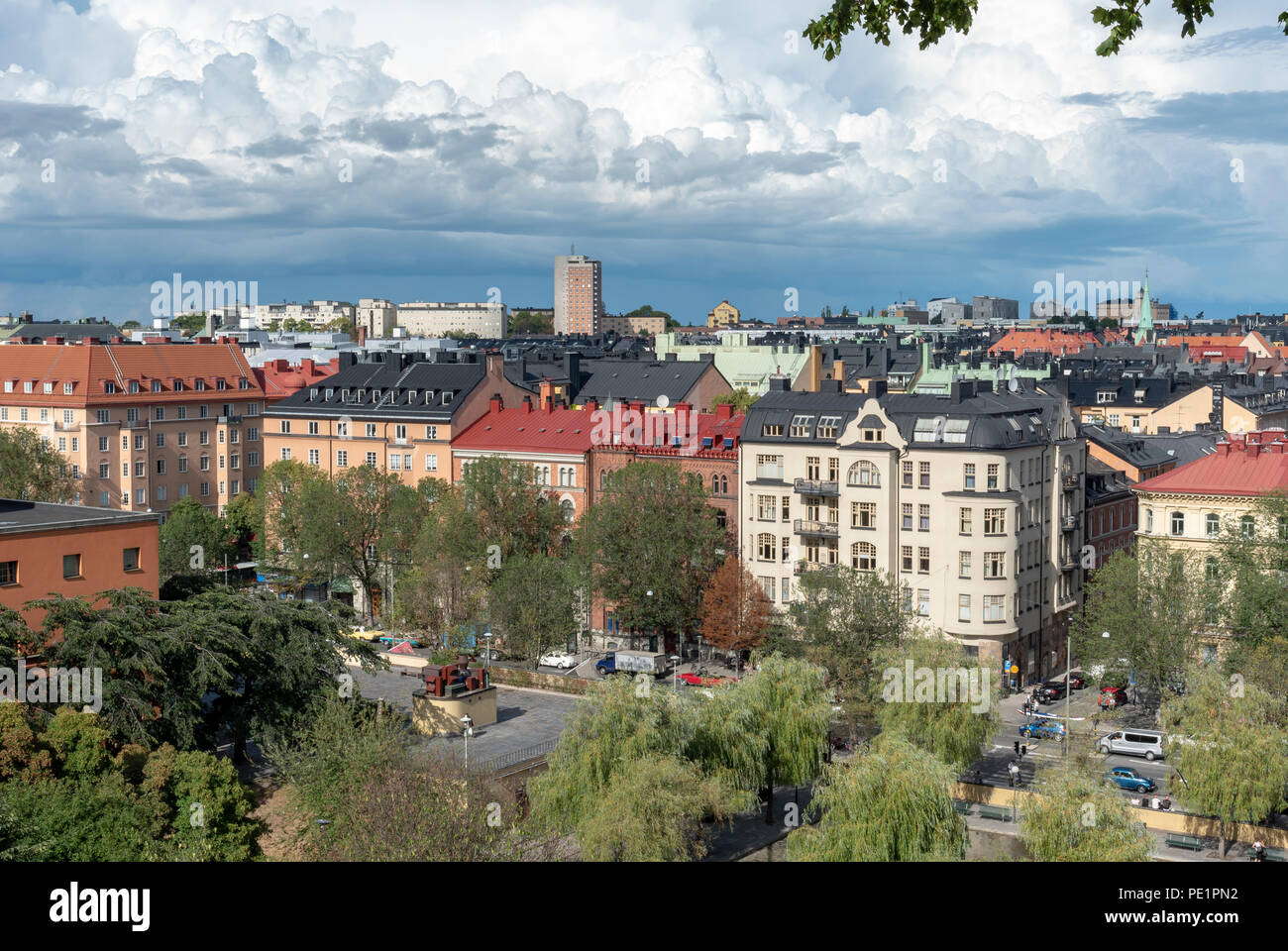 Buildings view from Observatorielunden Stock Photo - Alamy