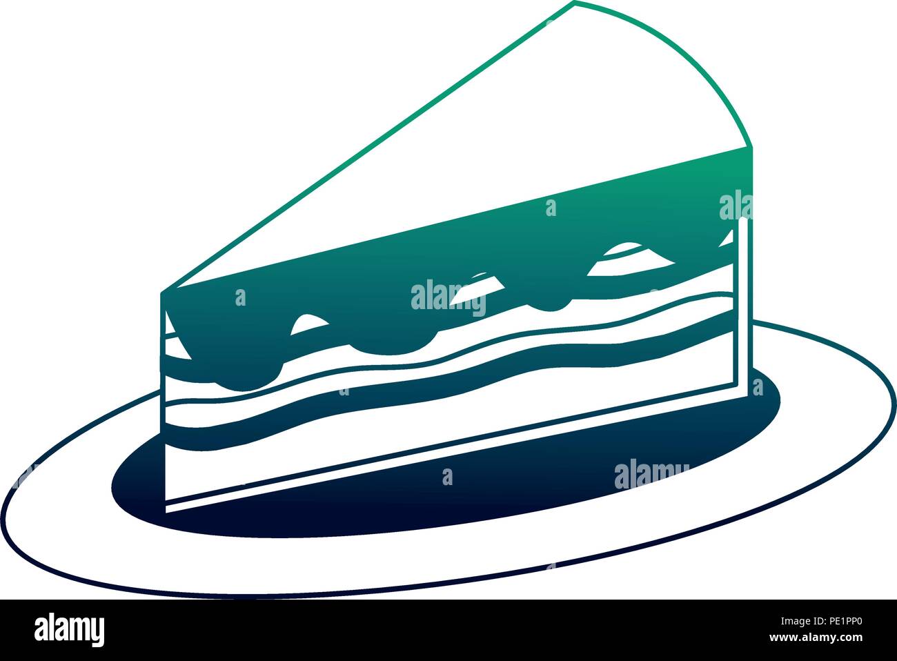 sweet cake slice isolated icon Stock Vector Image & Art - Alamy