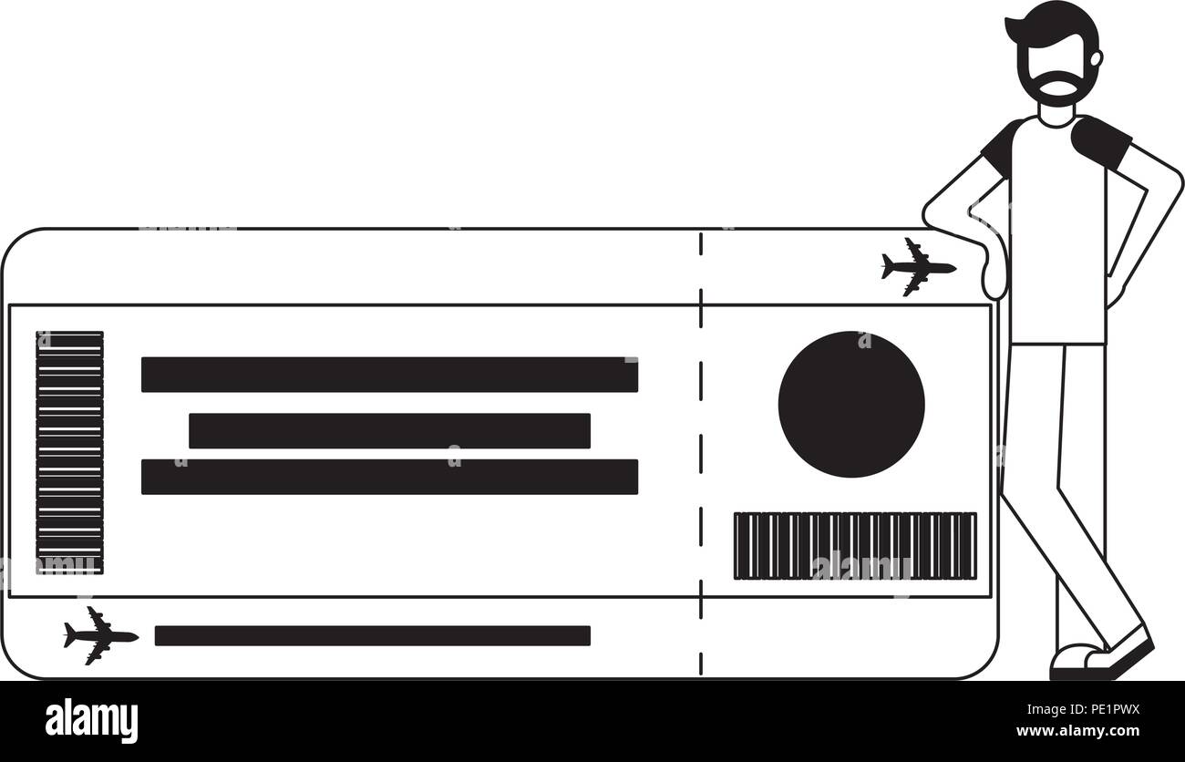 Checking flight details Stock Vector Images - Alamy