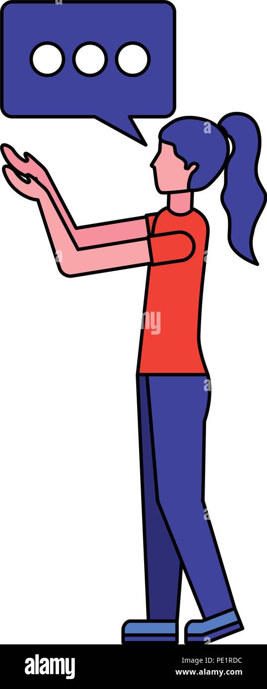 Beautiful caucasian woman view Stock Vector Images - Alamy