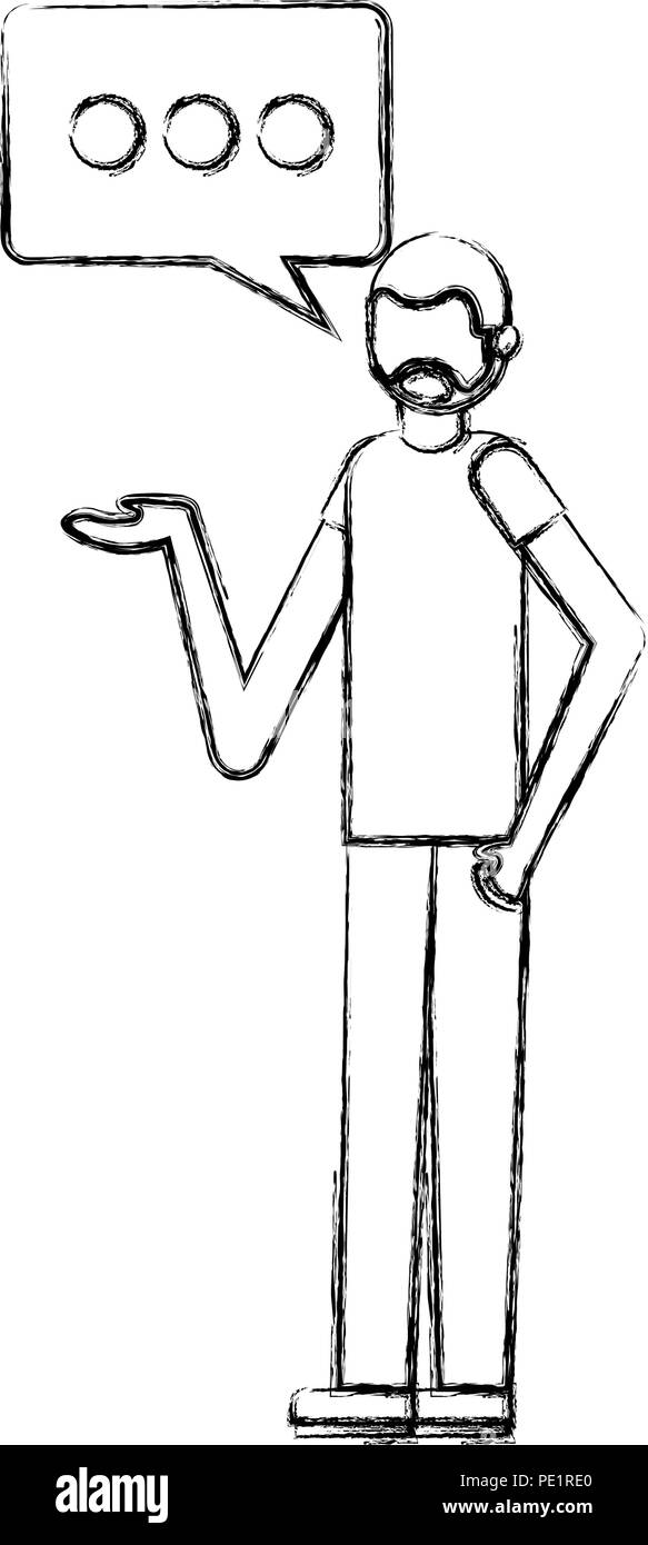 man character speech bubble message Stock Vector Image & Art - Alamy