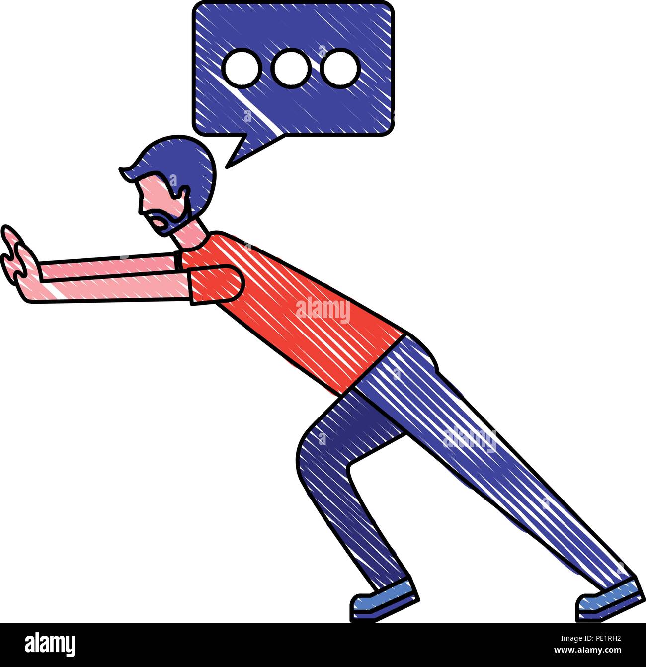 man character speech bubble message Stock Vector Image & Art - Alamy