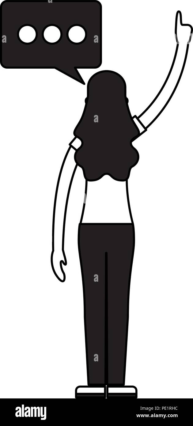 Woman world bubble speech Stock Vector Images - Alamy