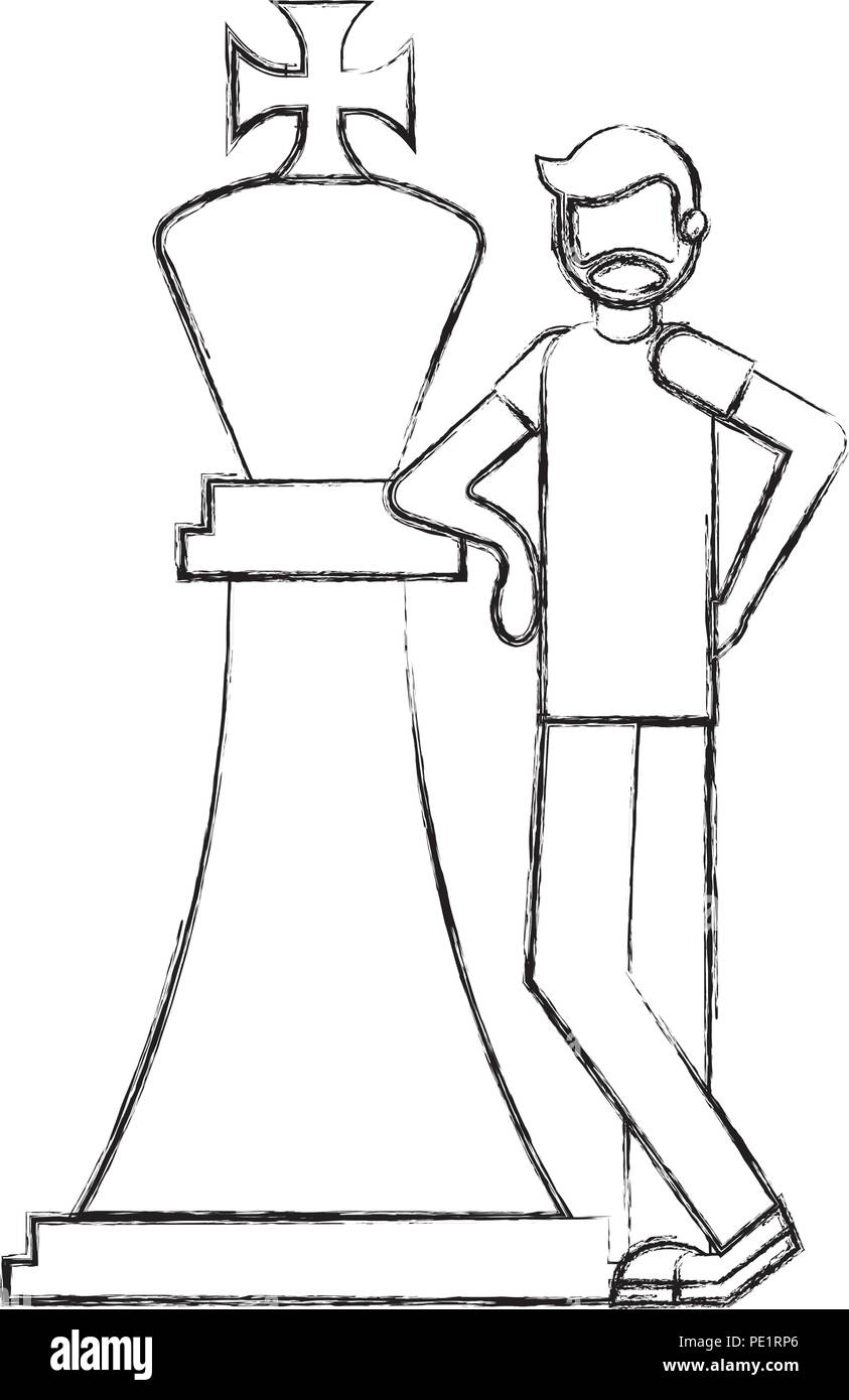 Big chess on background Stock Vector Images - Alamy