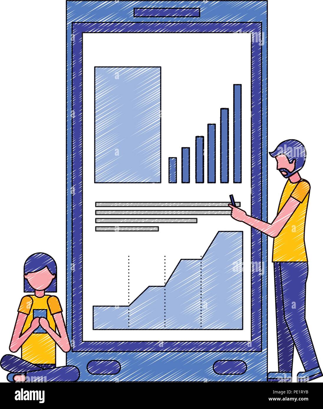 Young man statistics Stock Vector Images - Alamy