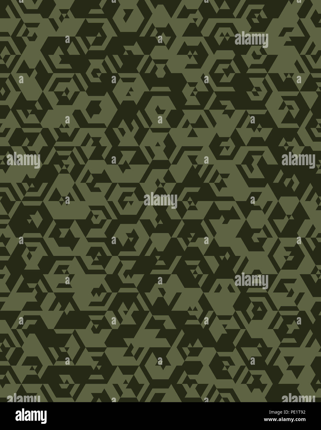 Geometric camouflage hexagon seamless pattern, vector illustration ...