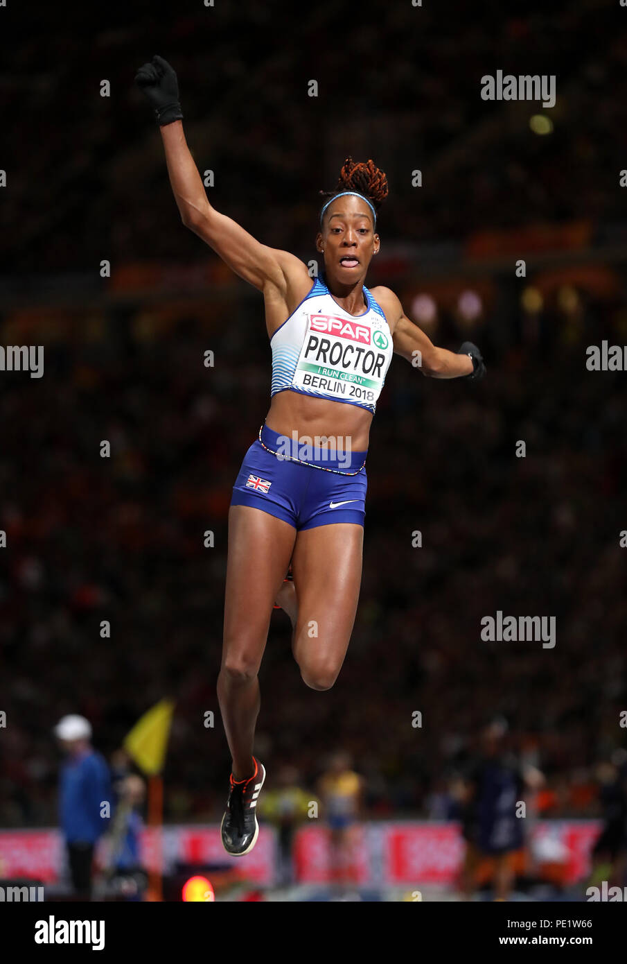 Great Britain's Shara Proctor competes in the Women's Long Jump Final ...