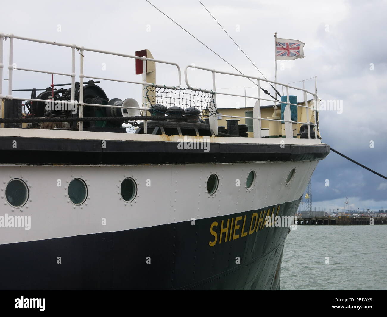 The SS Shieldhall on a lunchtime cruise in Southampton Waters; the ...