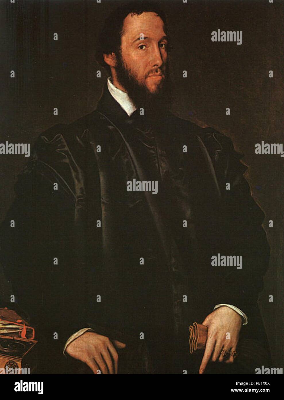 Anthonis Mor - Portrait of Anton Perrenot de Granvelle Stock Photo - Alamy