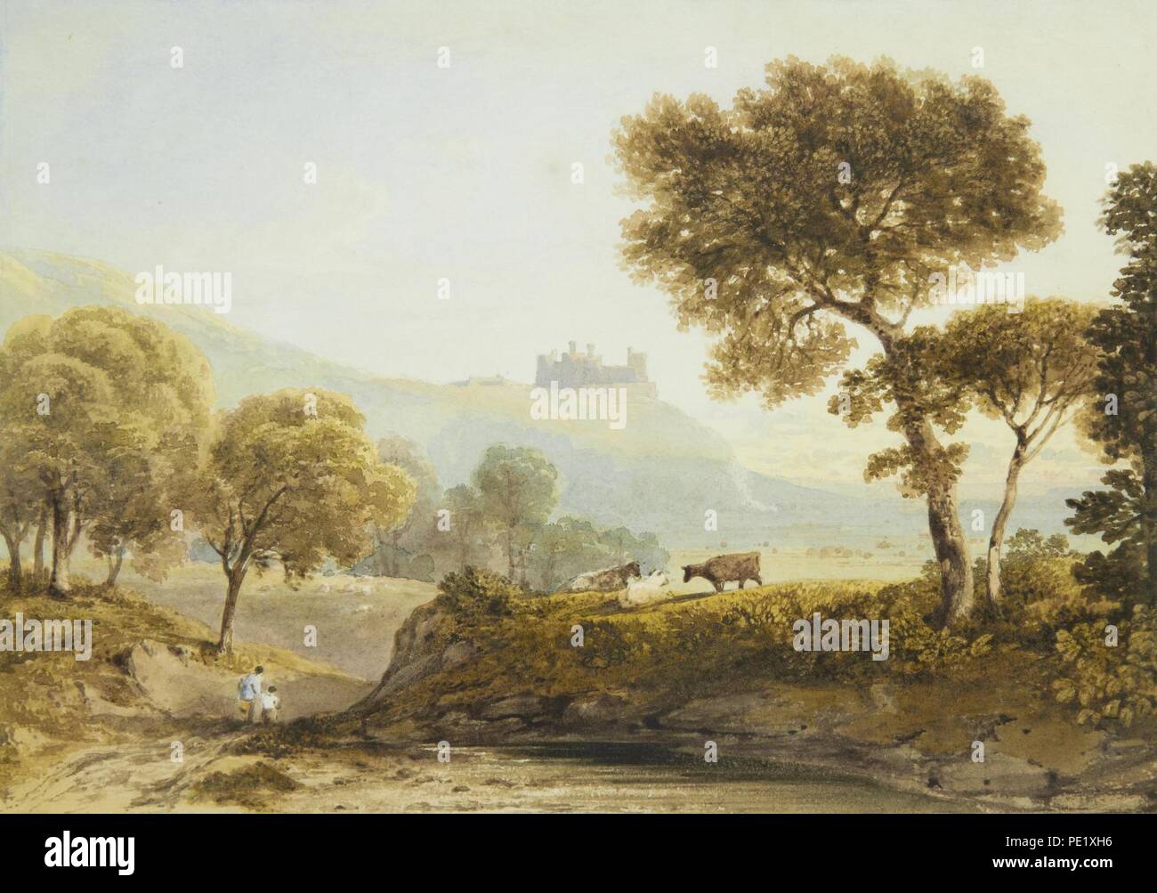 Anthony Vandyke Copley Fielding Harlech Castle Stock Photo - Alamy