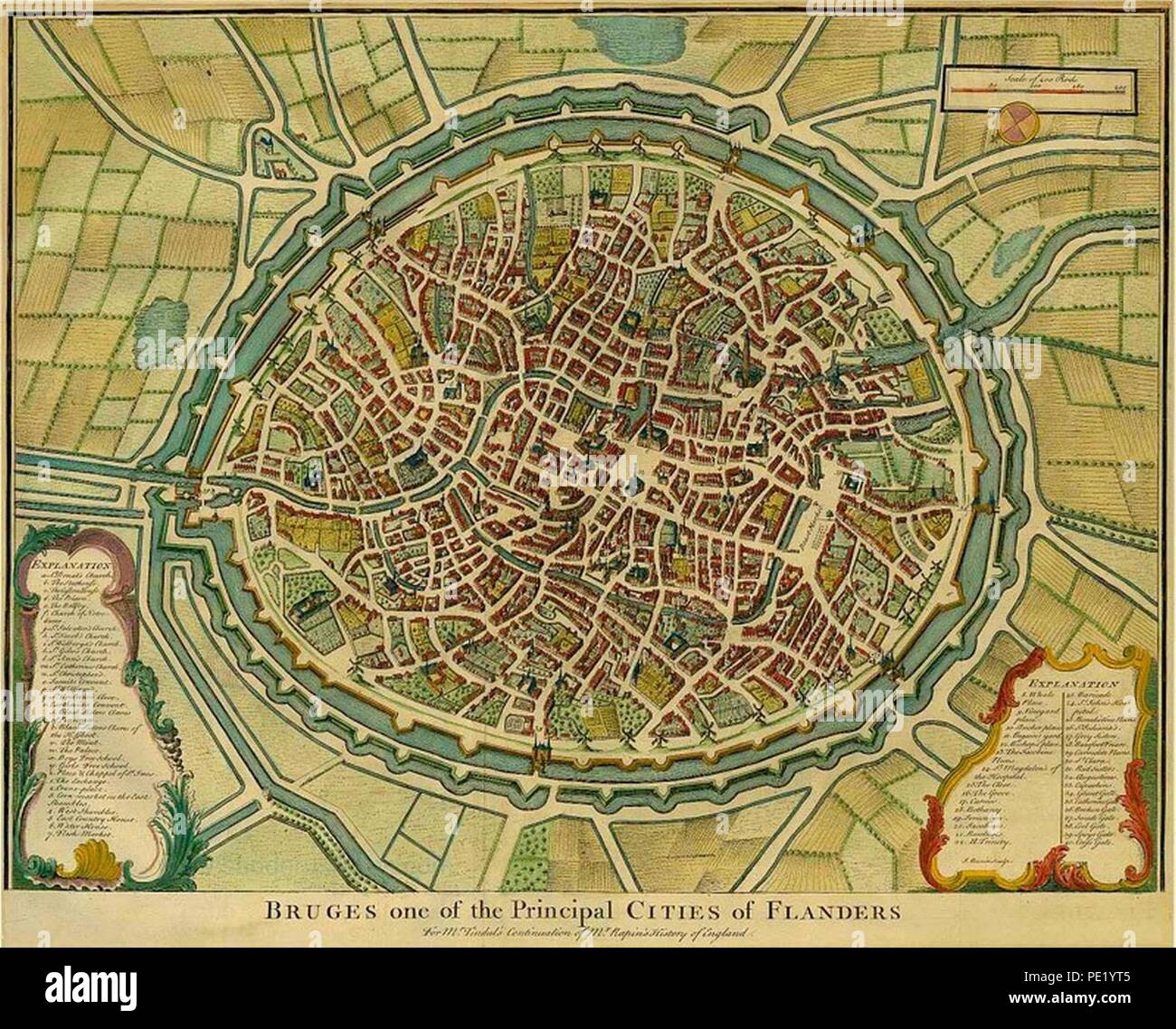 Brugge map hi-res stock photography and images - Alamy