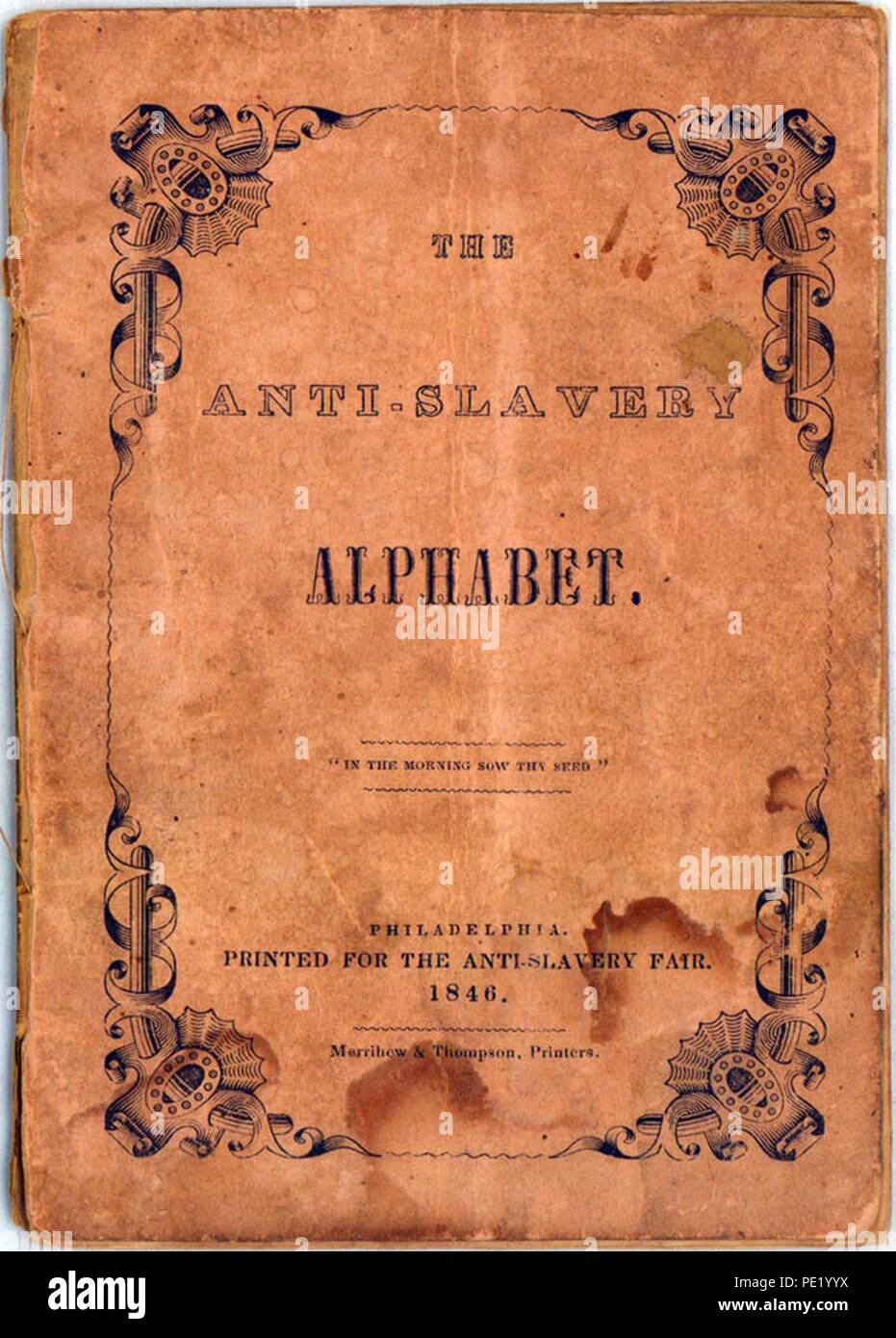 Anti-slavery Alphabet 1846-front cover Stock Photo - Alamy
