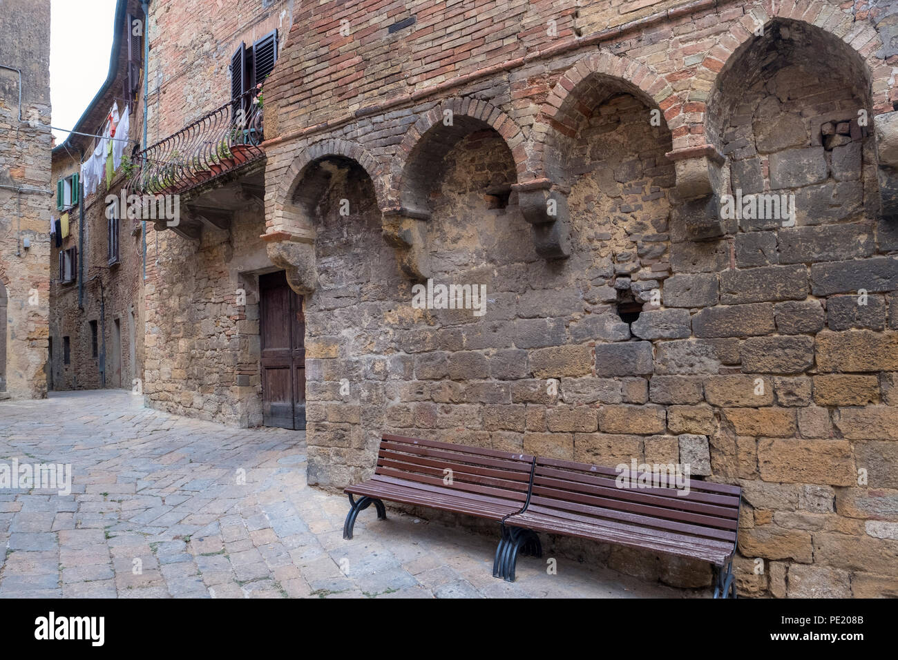 Volterra, Pisa, Tuscany, Italy, view of the historic city. Typical ...