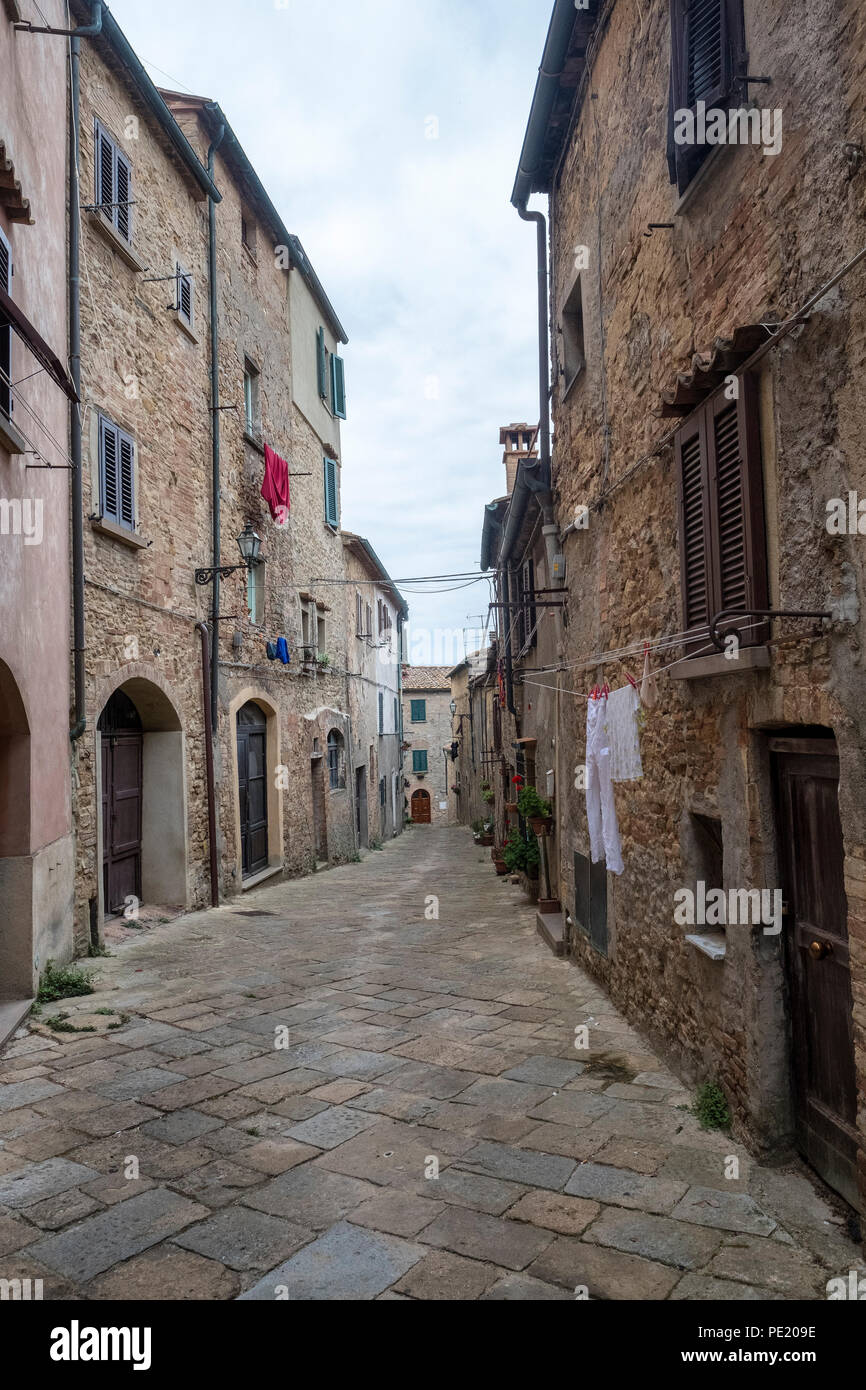 Volterra, Pisa, Tuscany, Italy, view of the historic city. Typical ...