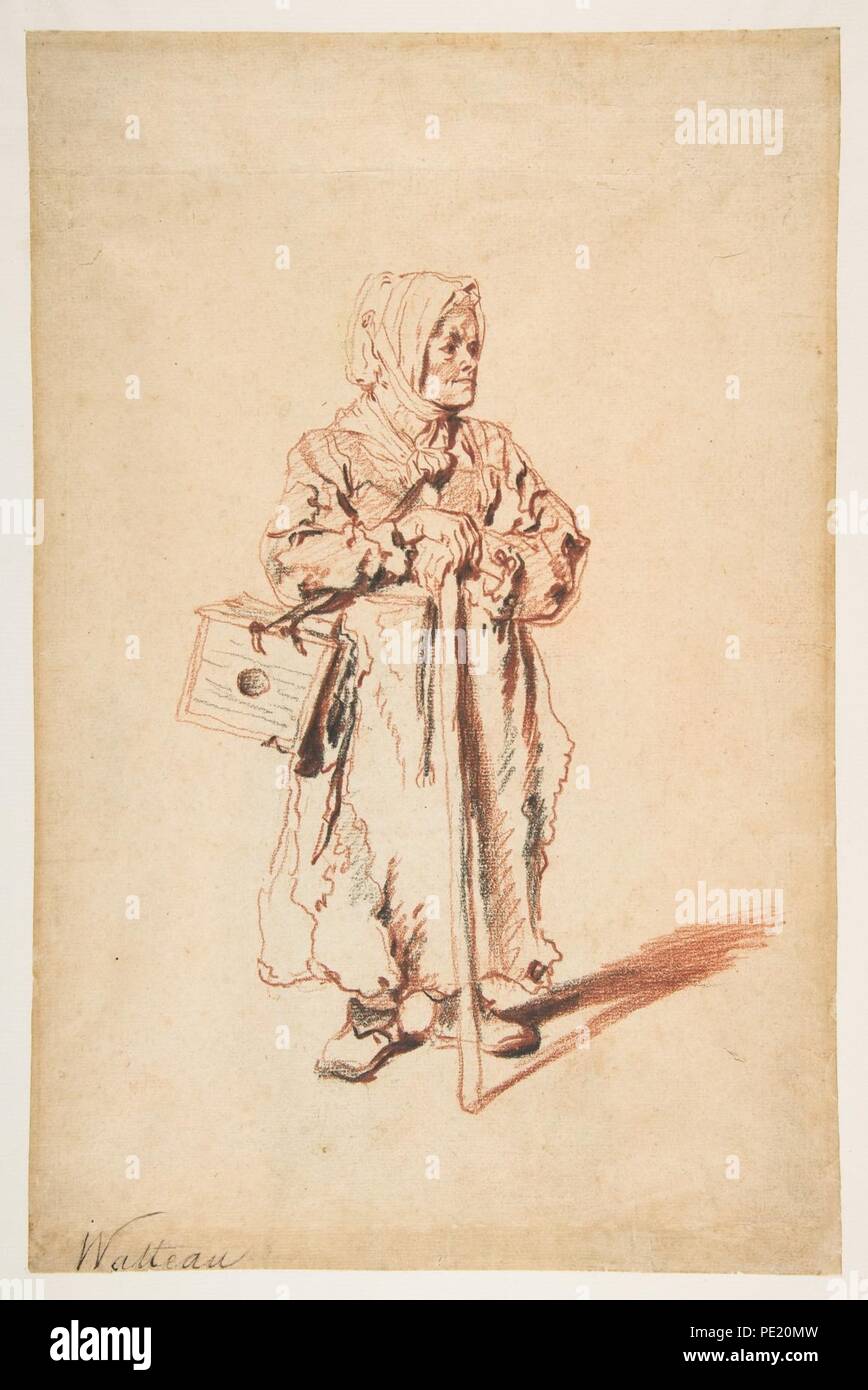 Antoine Watteau - Standing Savoyarde with a Marmot Box Stock Photo - Alamy