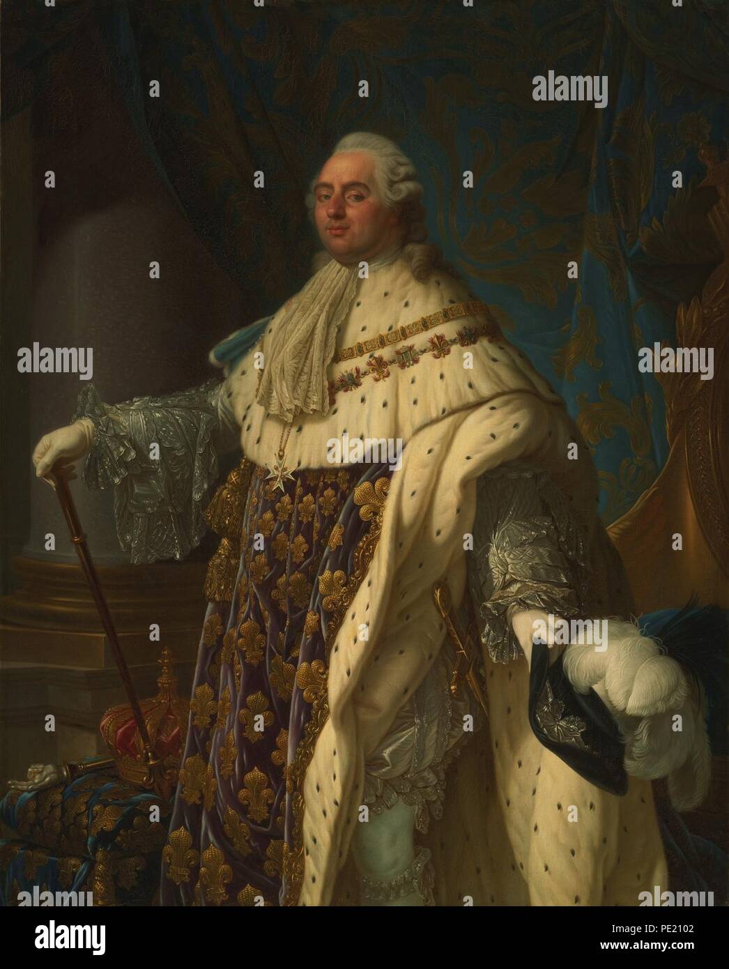 Antoine-François Callet. PORTRAIT OF KING LOUIS XVI IN FULL CORONATION ...